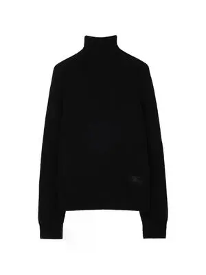 Burberry Cashmere Turtleneck Sweater With Knight Motif