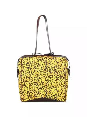 Dries Van Noten Printed Canvas Tote Bag - Yellow