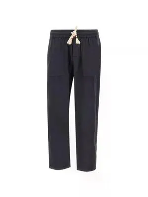 MC2 SAINT BARTH Calais Long Pants In Pure Linen - Black