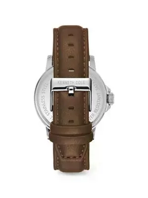 KENNETH COLE Leather-strap 43.5mm Watch