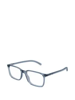 Montblanc Square-frame Glasses - Blue