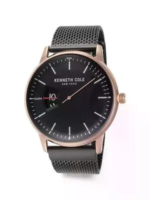 KENNETH COLE Mesh Strap 42mm Watch - Black
