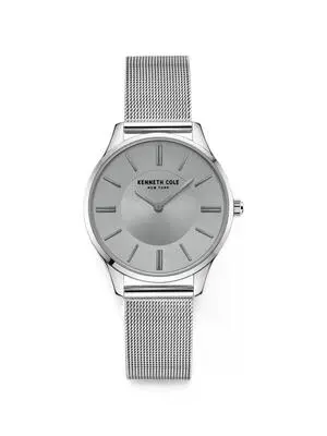 KENNETH COLE Mesh-strap 34mm Watch - Silver