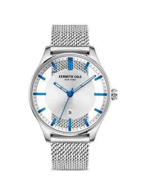 KENNETH COLE Mesh-strap 42mm Watch - Silver