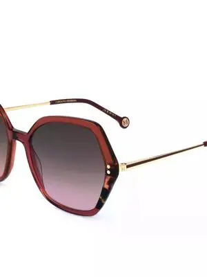 Carolina Herrera Geometric Frame Sunglasses