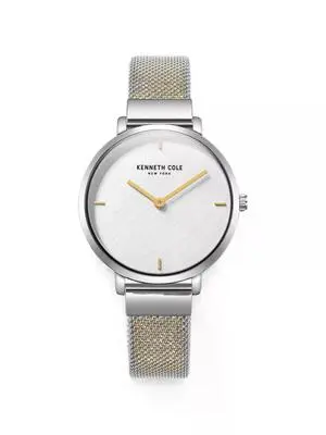 KENNETH COLE Round-face 34mm Watch - White