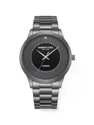 KENNETH COLE New York Diamond 42mm Watch - Black