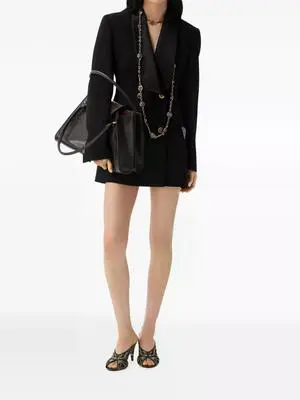 Versace Double-breasted Wool Blazer With Embellished Pockets