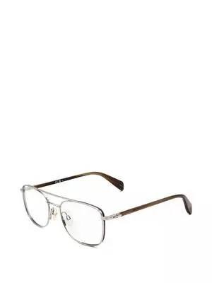 Rag & Bone Double-bridge Pilot-frame Glasses - Silver