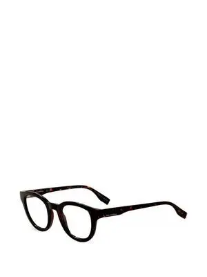 Karl Lagerfeld Tortoiseshell-effect Round Frame Eyeglasses - Brown