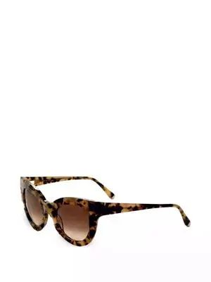 TURA Christy Cat-eye Frame Sunglasses - Brown