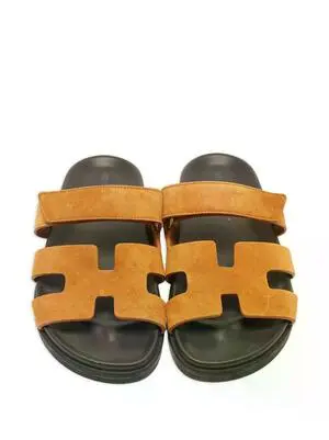 Hermès Chypre H-strap Sandals - Brown