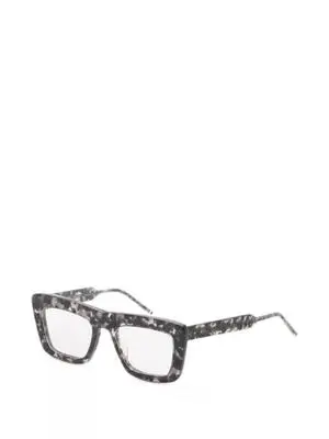 Thom Browne Tortoiseshell-effect Square-frame Glasses - Black