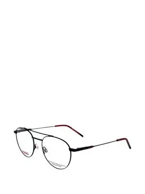 BOSS Double-bridge Pilot-frame Glasses - Black