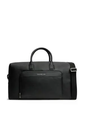 Tommy Hilfiger Logo-plaque Pebbled Luggage Bag - Black