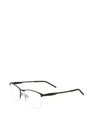 BOSS Matte Finish Rectangle Eyeglasses - Brown