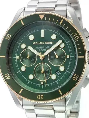 Michael Kors Oversized Maritime Two-tone Watch - Green
