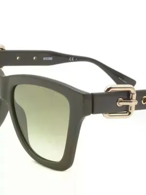 Moschino Buckle-detail Square-frame Sunglasses