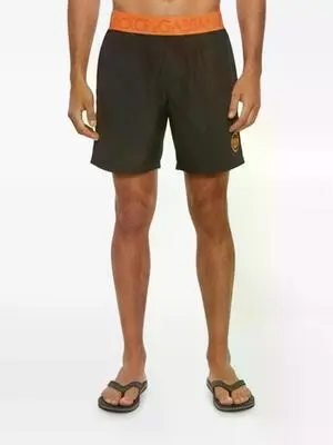 Dolce & Gabbana Elasticated Waist Swim Shorts - Black