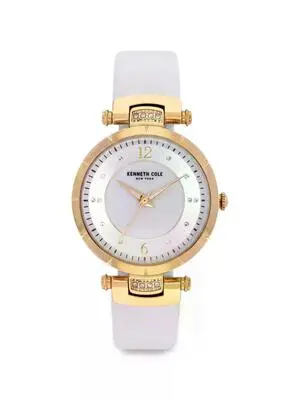 KENNETH COLE Crystal-embellished 34mm Watch - White