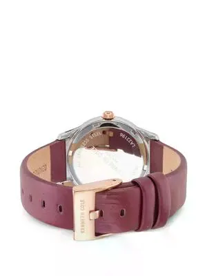 KENNETH COLE Crystal-embellished Bezel 36mm Watch
