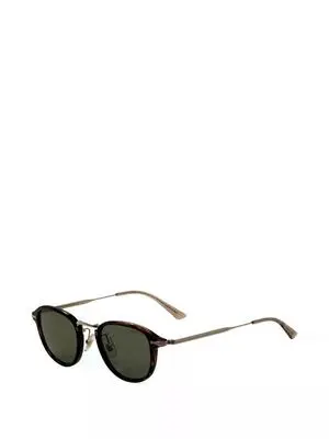 Montblanc Havana Tortoiseshell-effect Round-frame Sunglasses - Brown