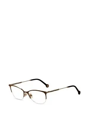Carolina Herrera Glitter-detail Cat-eye Glasses - Brown