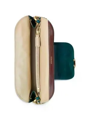 Versace Vivian Suede Clutch - Green