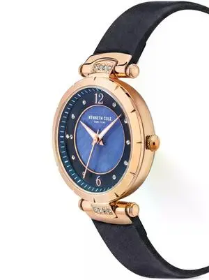 KENNETH COLE Crystal-embellished Round 34mm Watch