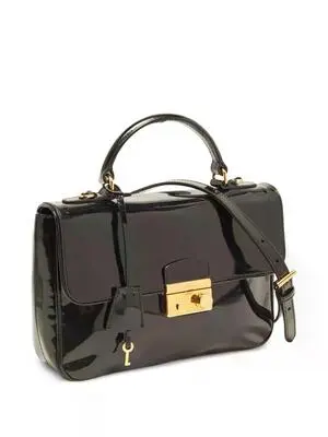Dior Patent Leather Flap Tote Bag