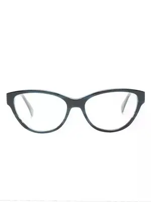 Longchamp Marbled-pattern Cat-eye Frame Glasses - Blue