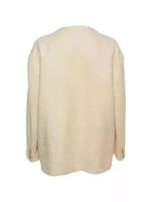 Celine Textured Tweed Button-front Jacket