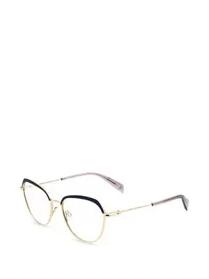 Rag & Bone Geometric Frame Eyeglasses - Gold