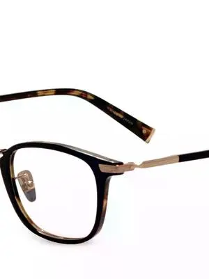 John Varvatos Tortoiseshell-effect Square-frame Glasses