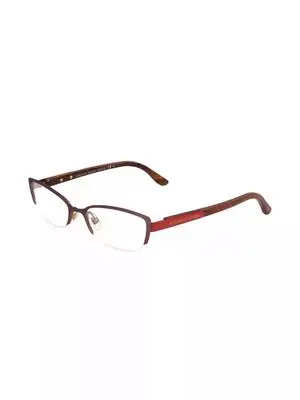 Alexander McQueen Rectangle Frame Eyeglasses - Red