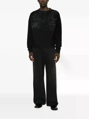 MAISON MARGIELA Logo-print Crew-neck Sweatshirt