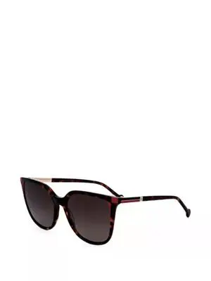 Carolina Herrera Tortoiseshell-effect Square-frame Sunglasses