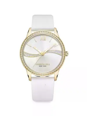 KENNETH COLE Classic Crystal-embellished 36mm Watch - Silver
