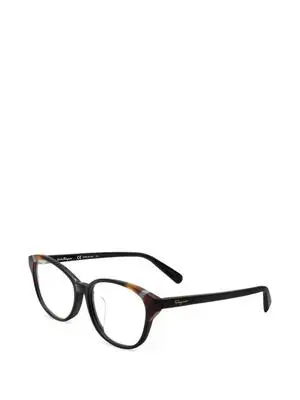 FERRAGAMO Salvatore Ferragamo Round Frame Eyeglasses Brown