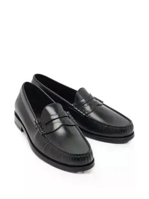 Celine Slip-on Leather Loafers With Penny Strap