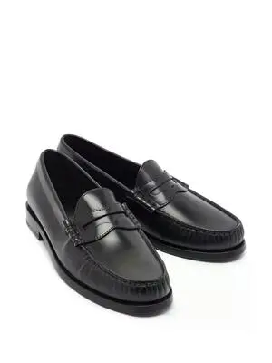 Celine Slip-on Leather Loafers With Penny Strap