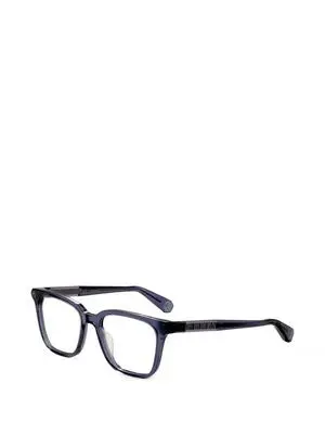 Philipp Plein Logo-plaque Square-frame Glasses - Blue