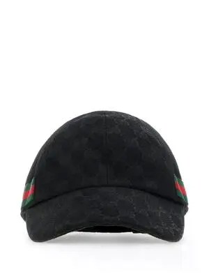 Gucci Gg Baseball Hat With Web - Black