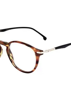 Carrera Eyewear Round Frame Eyeglasses With Tortoiseshell Pattern