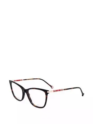 Carolina Herrera Tortoiseshell-effect Cat-eye Frame Glasses - Brown