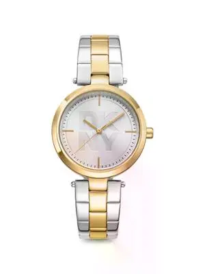 Dkny Logo-embossed 32mm Watch - Silver