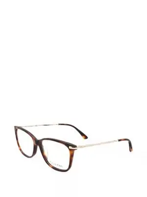 Calvin Klein Tortoiseshell-effect Square-frame Glasses