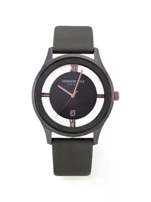 KENNETH COLE Skeleton 44mm Watch - Black