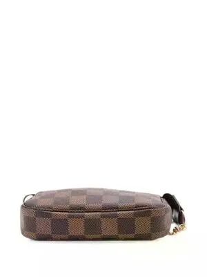 LOUIS VUITTON Pochette Accessoires Damier Mini Clutch Bag - Brown