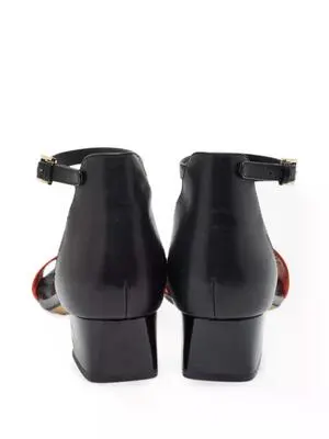 Carolina Herrera Leather Ankle-strap Block-heel Sandals